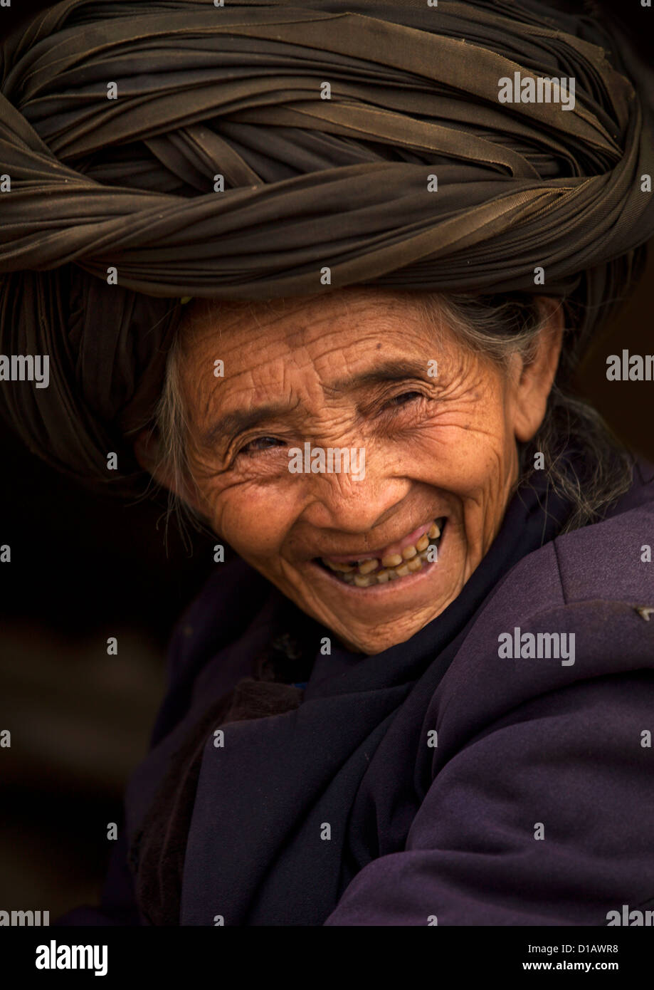 Yi Tribal Woman In Traditional Clothes, Yongning, Yunnan Province ...