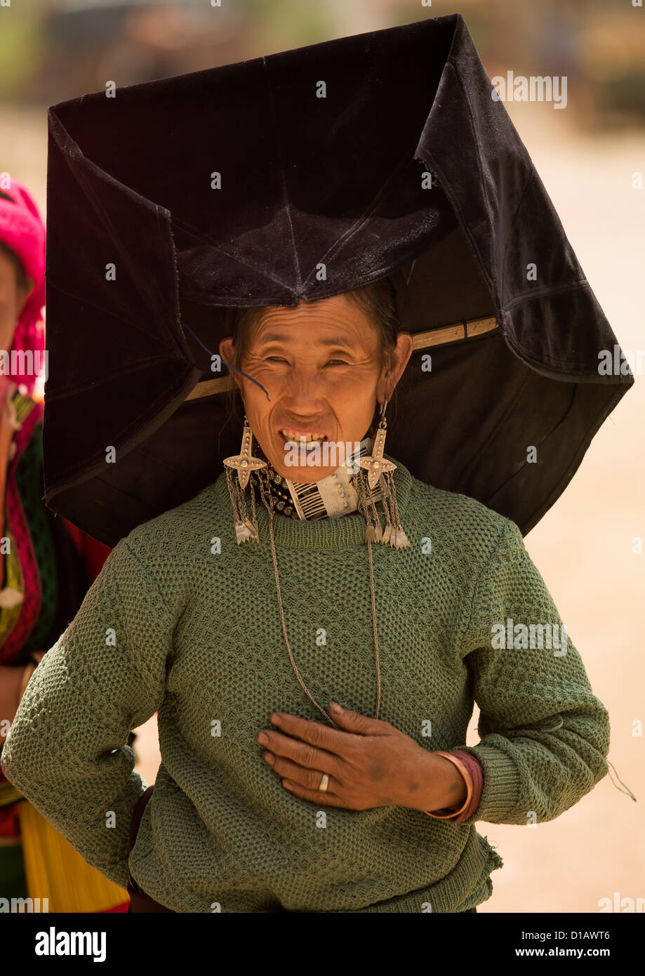 Yi Tribal Woman In Traditional Clothes, Yongning, Yunnan Province ...