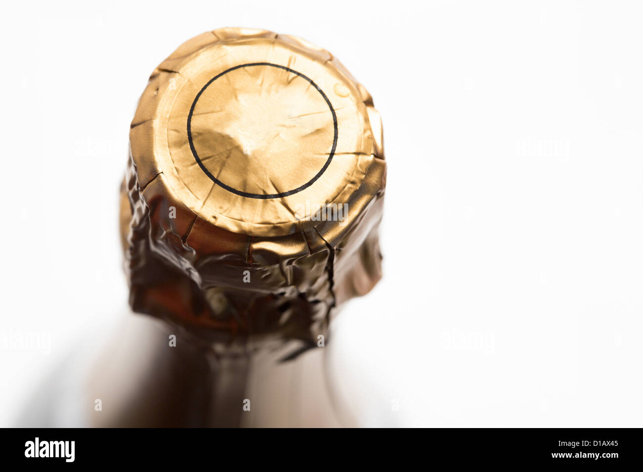 Foil on champagne bottle Stock Photo - Alamy
