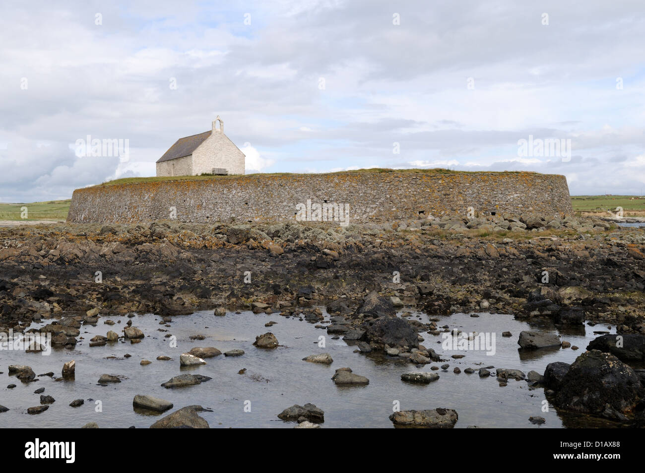 Historic St Cwyfan's Church Aberffraw Anglesey Mon Wales Cymru UK GB ...