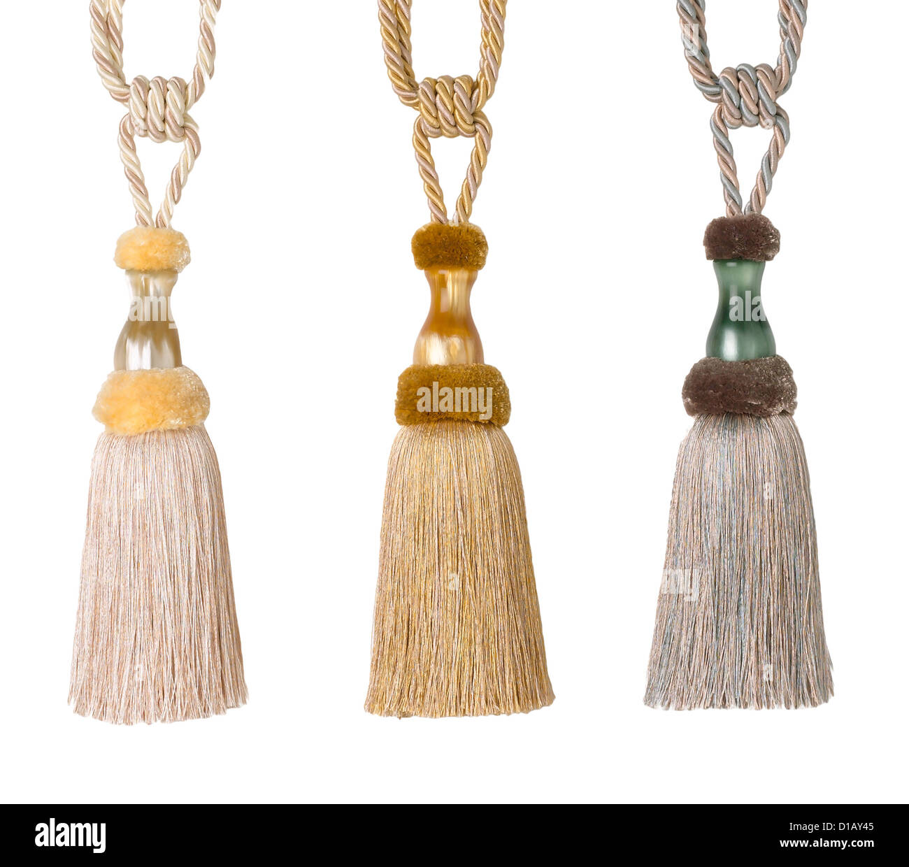 The art of tassels suit for luxury curtain isolated on white background ...