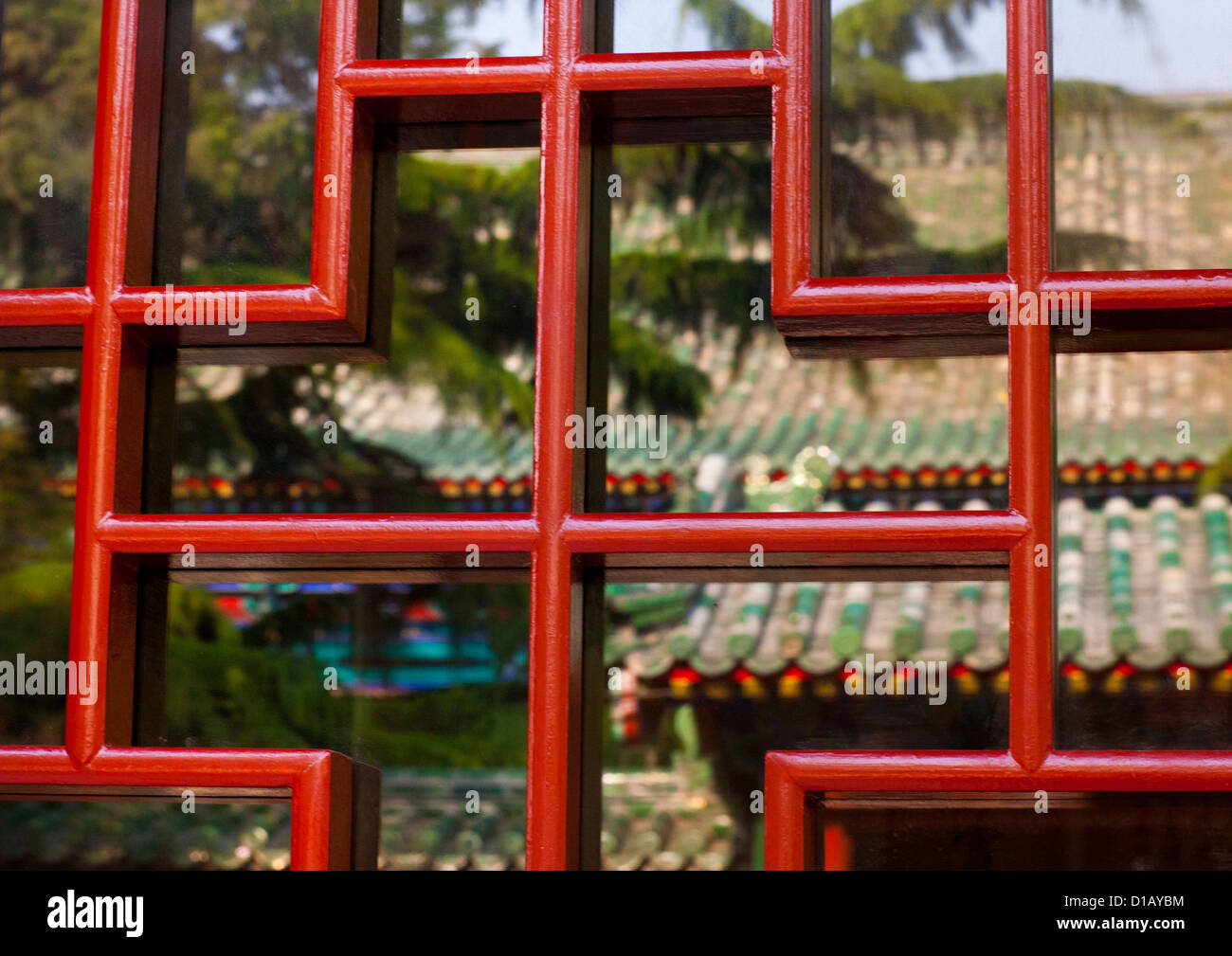 Wooden Window In The Forbidden City, Beijing, China Stock Photo - Alamy
