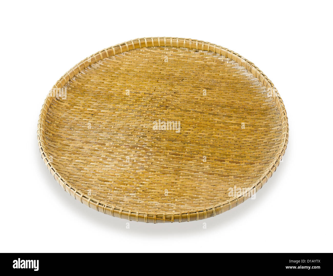 bamboo wicker basket made of natural bamboo tree isolated Stock Photo ...