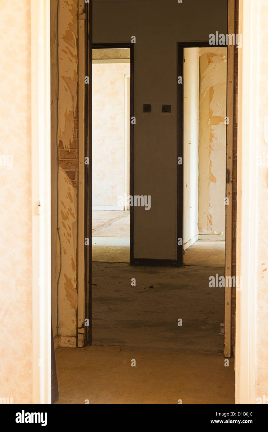 demolition building empty doors corridor Stock Photo - Alamy