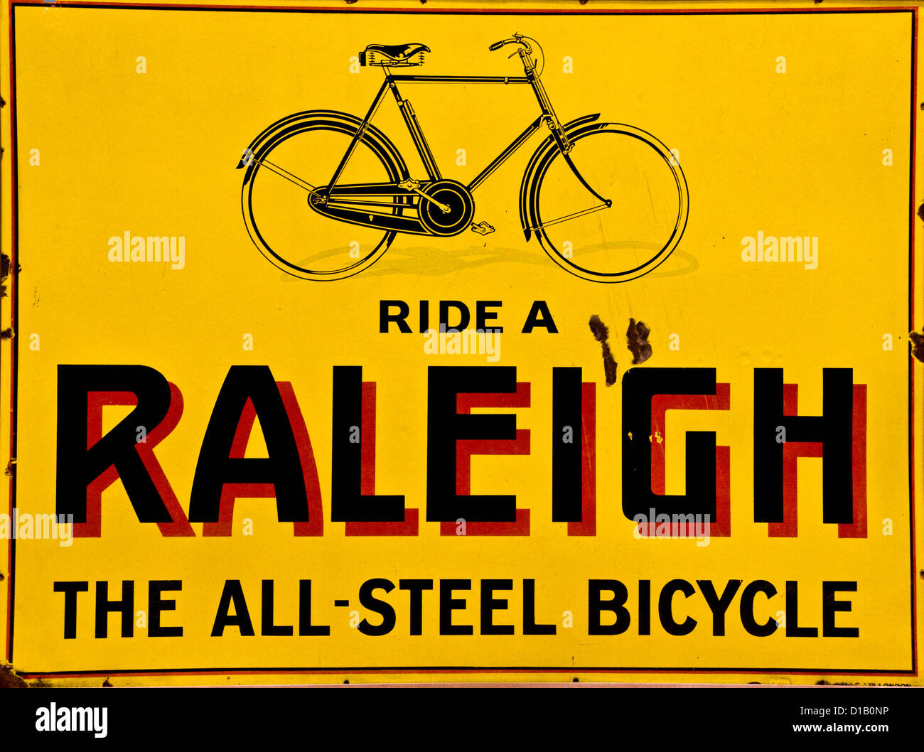 Vintage metal advertising sign Stock Photo - Alamy