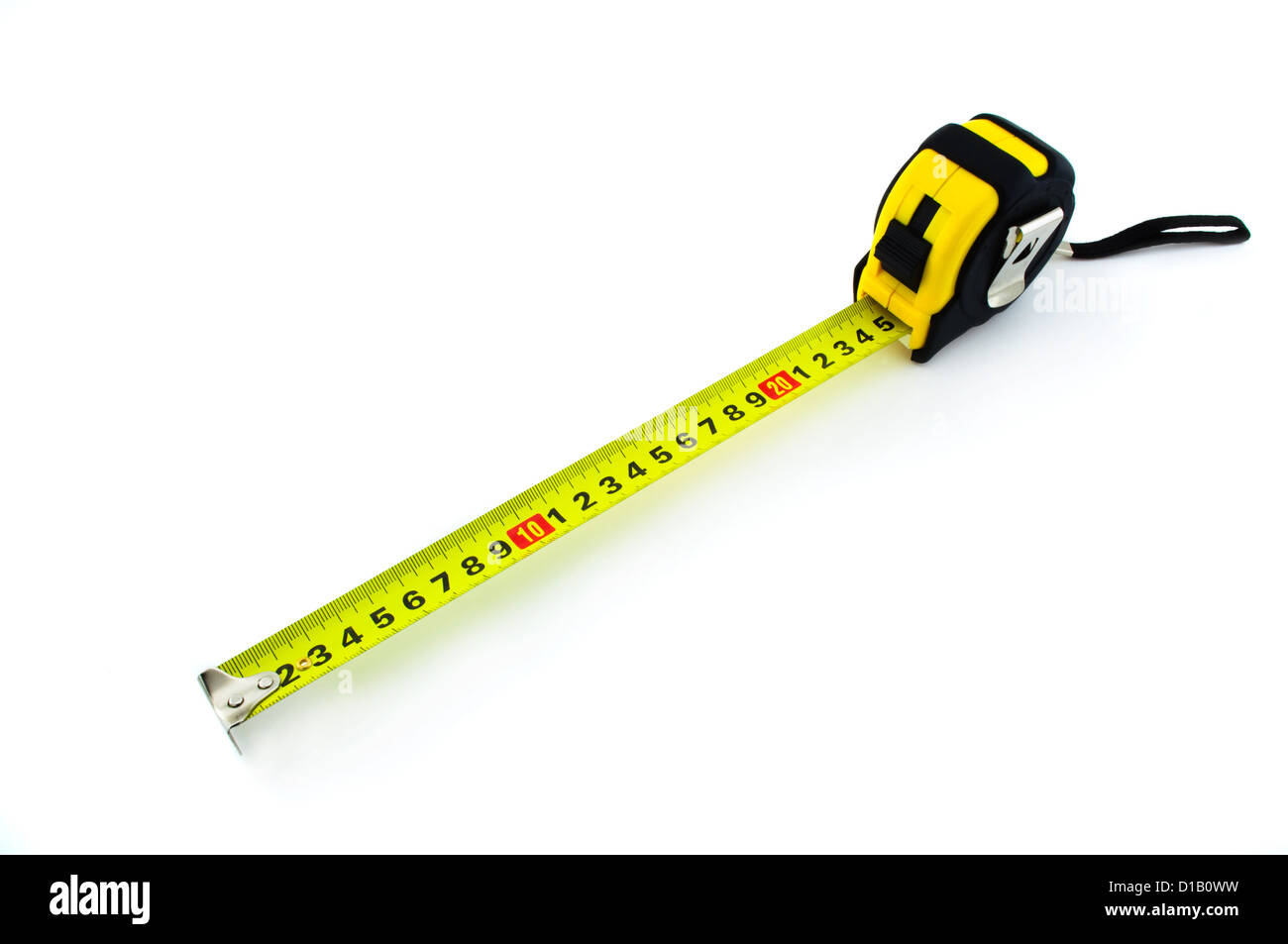 the measuring tool a roulette isolated on a white background Stock ...