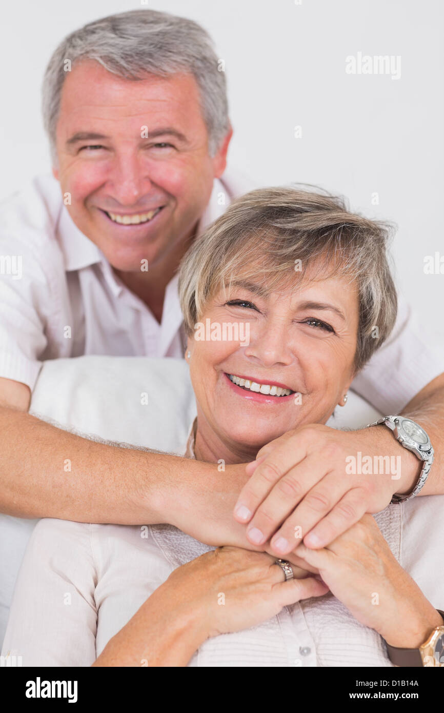 Portrait of smiling old couple Stock Photo - Alamy