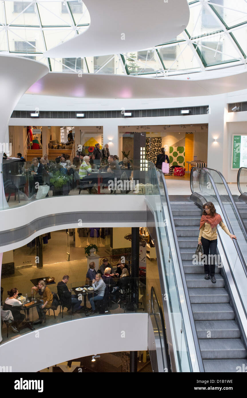 Interior of chic shopping mall in Helsinki Finland Stock Photo - Alamy