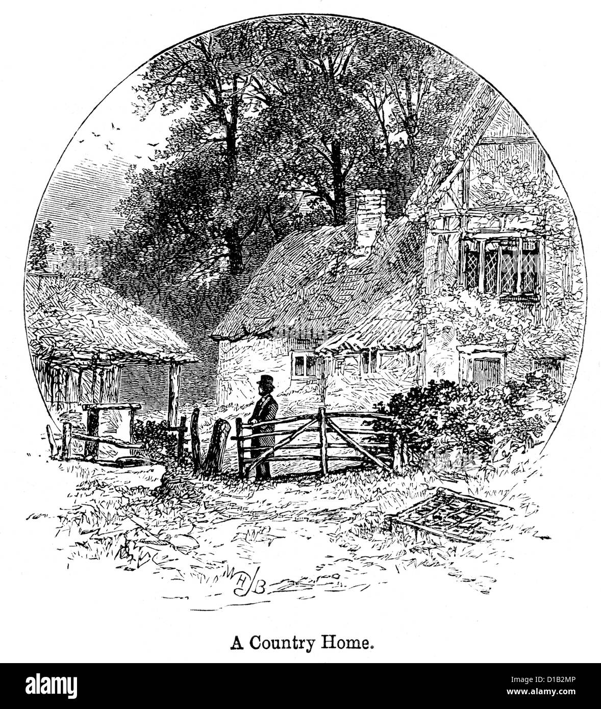 A victorian country house Black and White Stock Photos & Images - Alamy