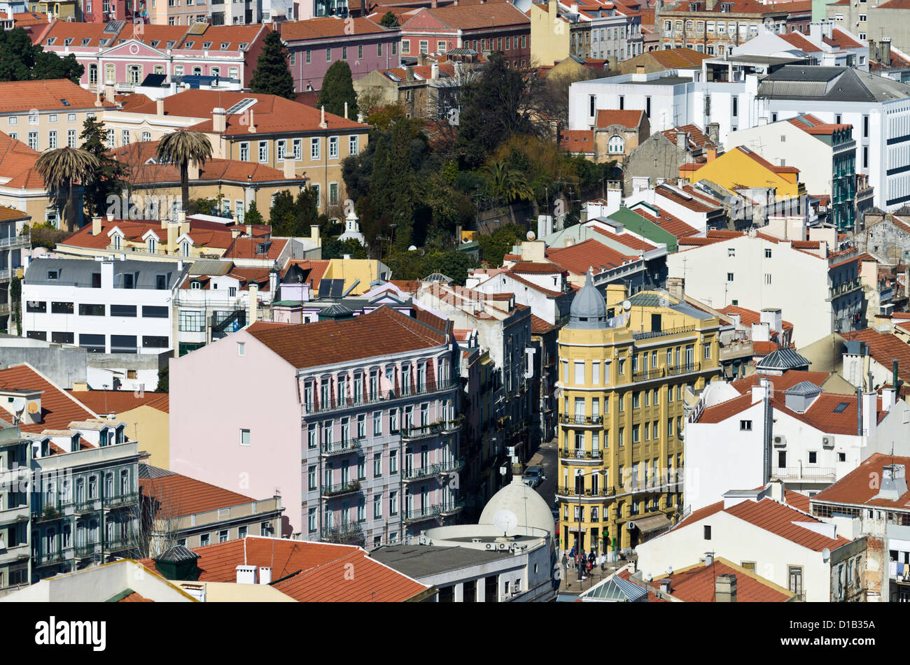 Lisbon buildings panoramic views, Portugal Stock Photo - Alamy