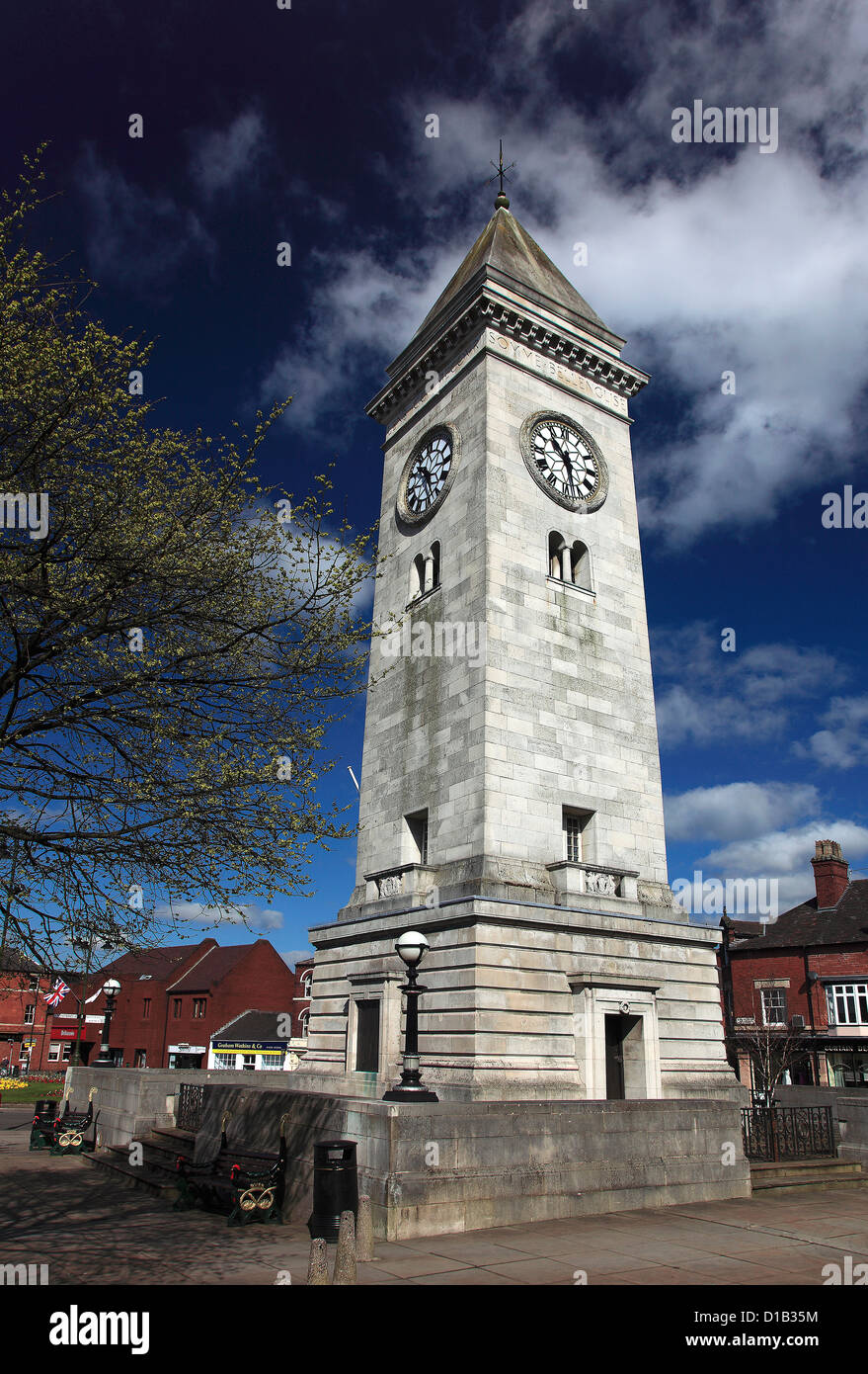 The Nicholson War Memorial Monument in the market town of Leek ...