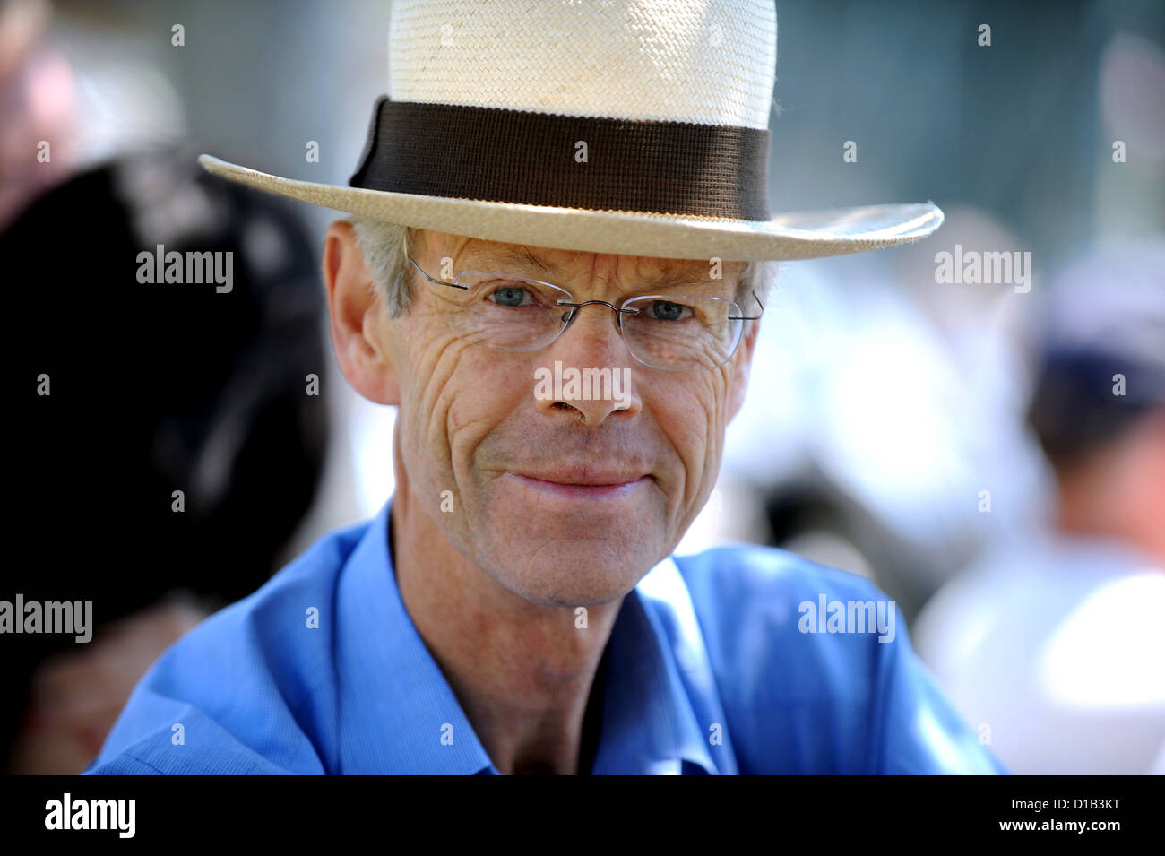 Portrait of Cricket writer and broadcaster Christopher Martin-Jenkins ...