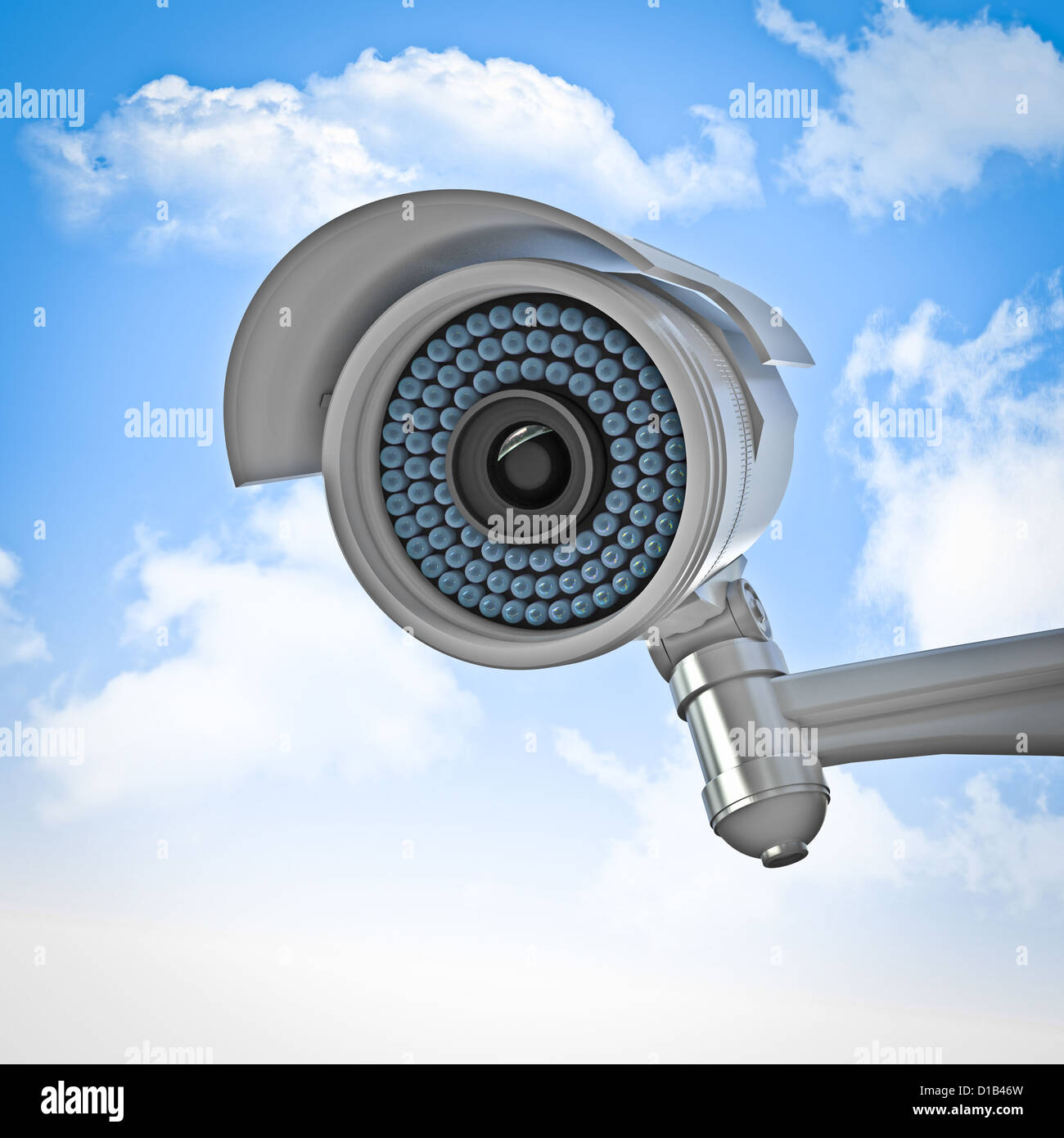 3d cctv and sky background Stock Photo - Alamy