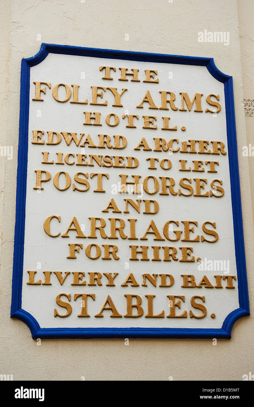 Foley Arms Hotel a Georgian Style Coaching Inn now a pub Worcester Road ...