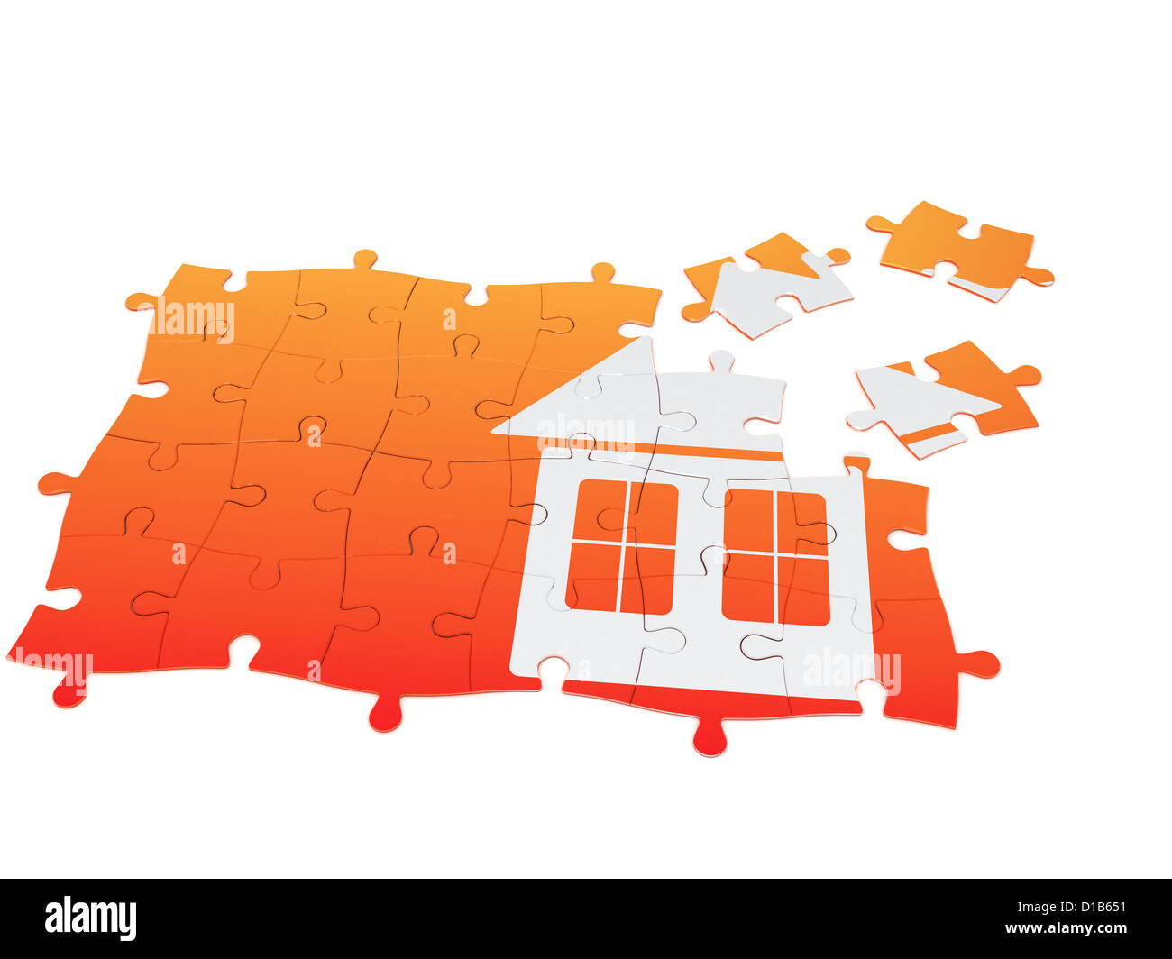Real Estate Puzzle - Isolated Object Series Stock Photo - Alamy