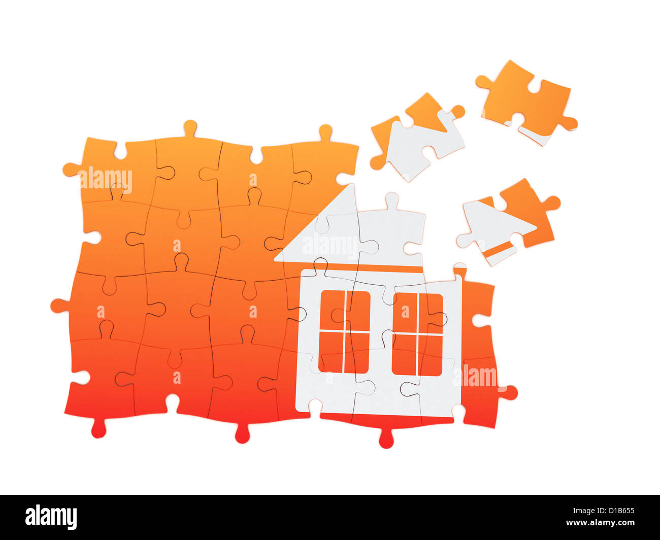 Real Estate Puzzle - Isolated Object Series Stock Photo - Alamy