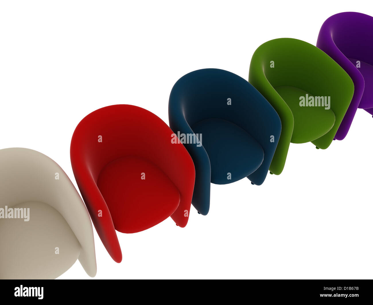 Soft Chair Set - Isolated Objects Series Stock Photo - Alamy