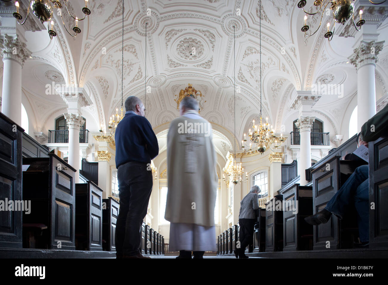 London, United Kingdom, priest at St. Martin-in-the-Fields Stock Photo ...
