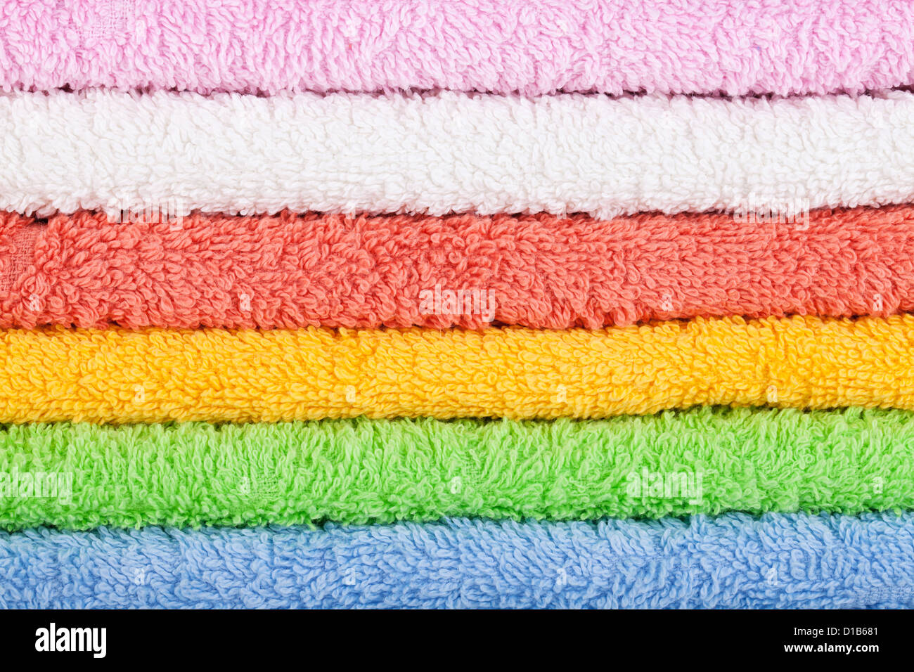 Colored towels texture background Stock Photo - Alamy