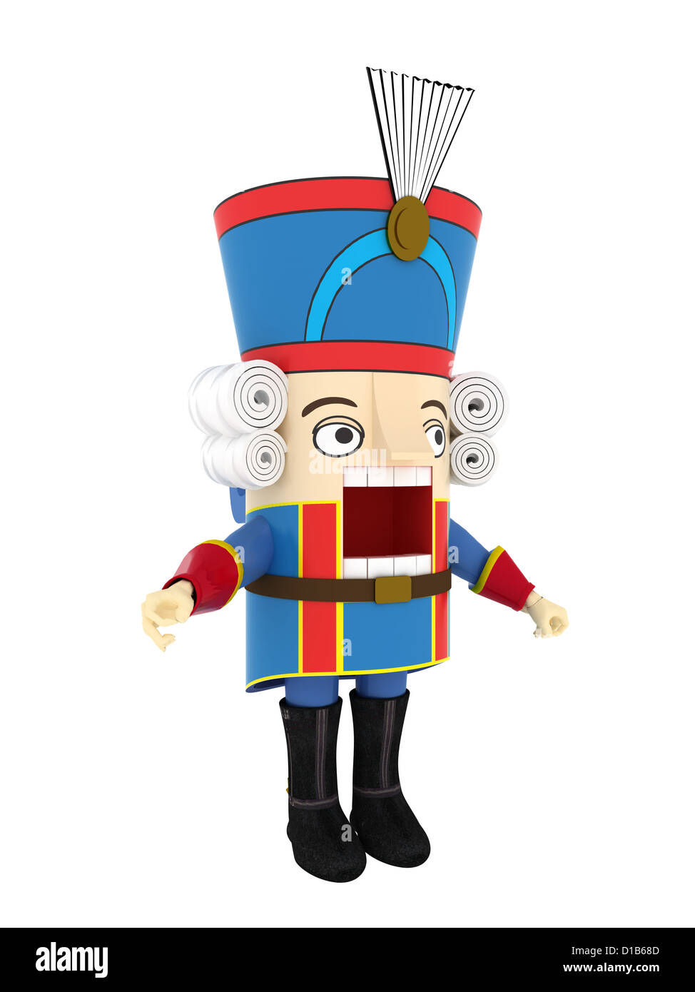 Nutcracker Statuette - Isolated Objects Series - 3D Stock Photo - Alamy
