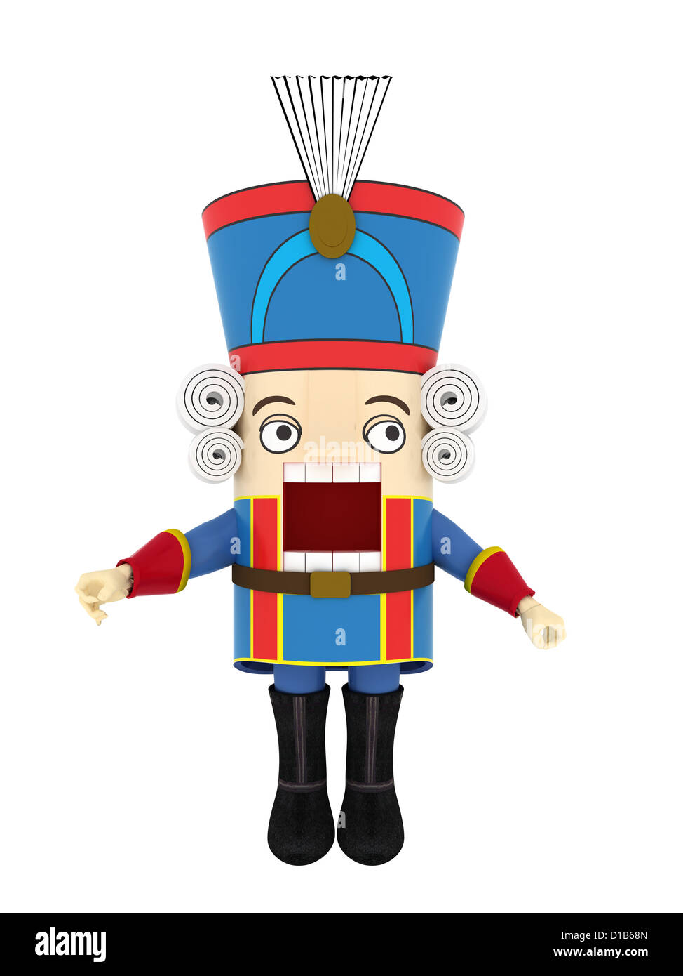 Nutcracker Statuette - Isolated Objects Series - 3D Stock Photo - Alamy