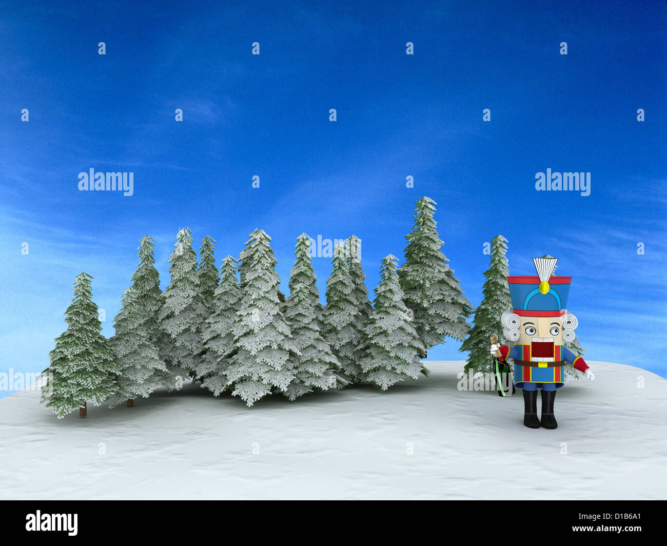 Nutcracker in the forest - Computer Art 3D Series Stock Photo - Alamy