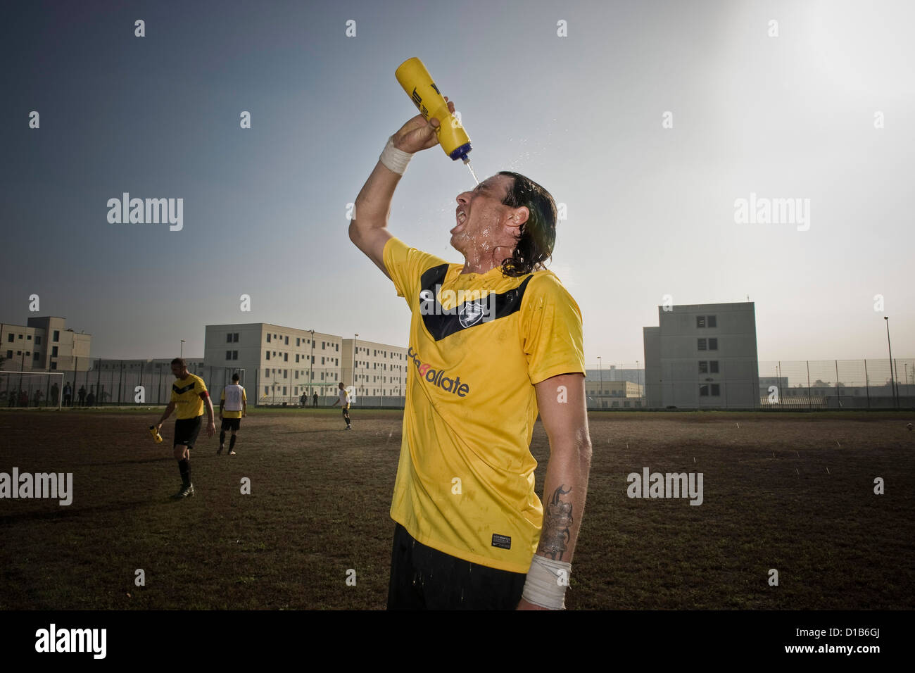 Italy, Bollate prison, football game inside the prison Stock Photo - Alamy