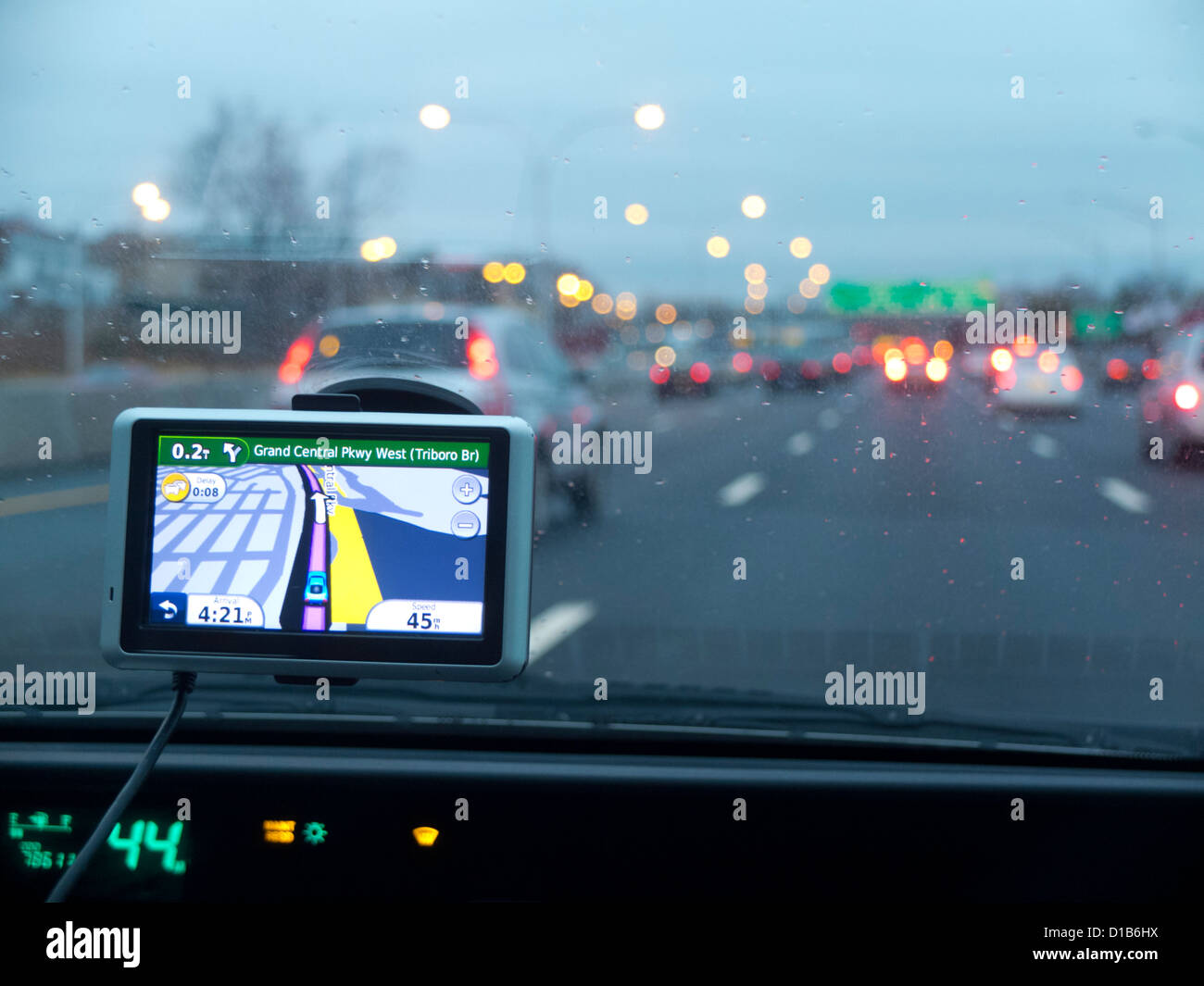 GPS on dash board in car Stock Photo - Alamy