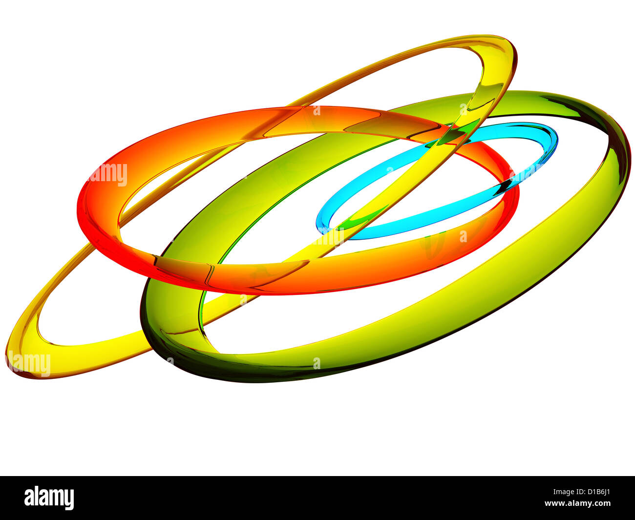 Multi-Color Glass Rings - Isolated Objects Series Stock Photo - Alamy