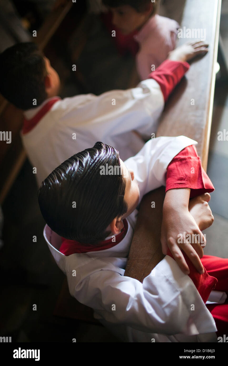 Seville, Spain, at the Corpus Christi procession altar in the Capilla ...