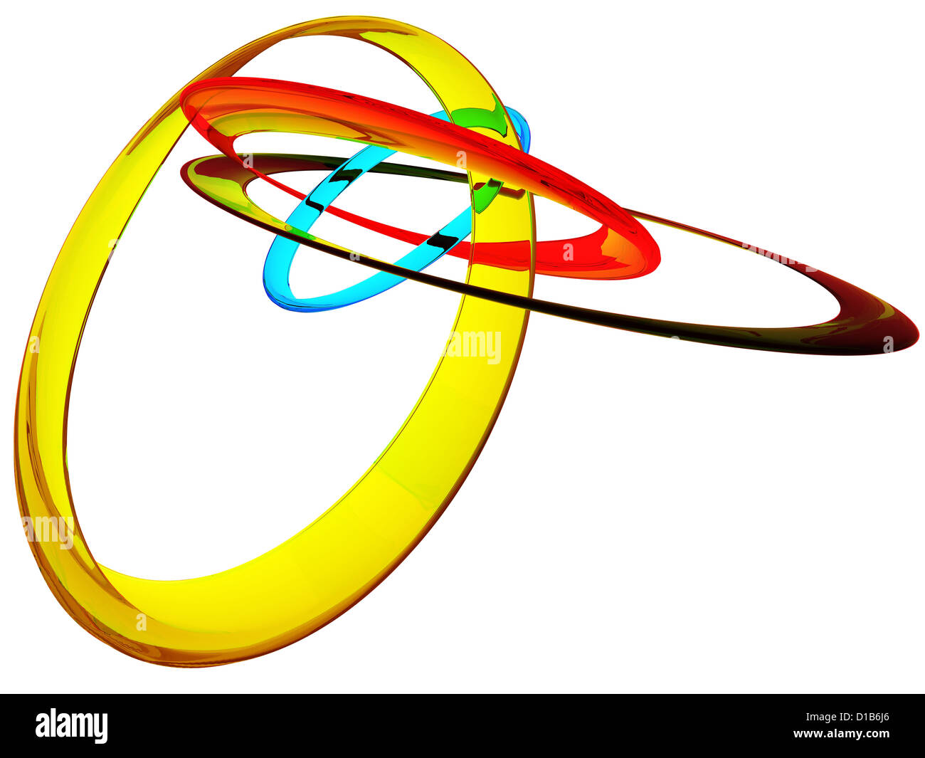 Multi-Color Glass Rings - Isolated Objects Series Stock Photo - Alamy