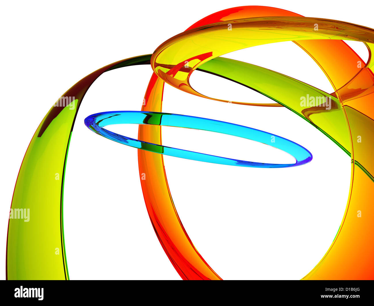 Multi-Color Glass Rings - Isolated Objects Series Stock Photo - Alamy