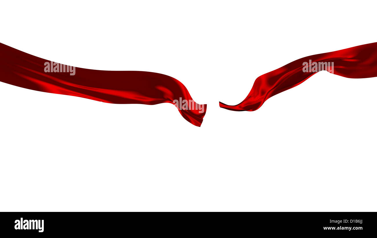 Cut Red Ribbon - Opening Symbol - Isolated Objects Series Stock Photo ...
