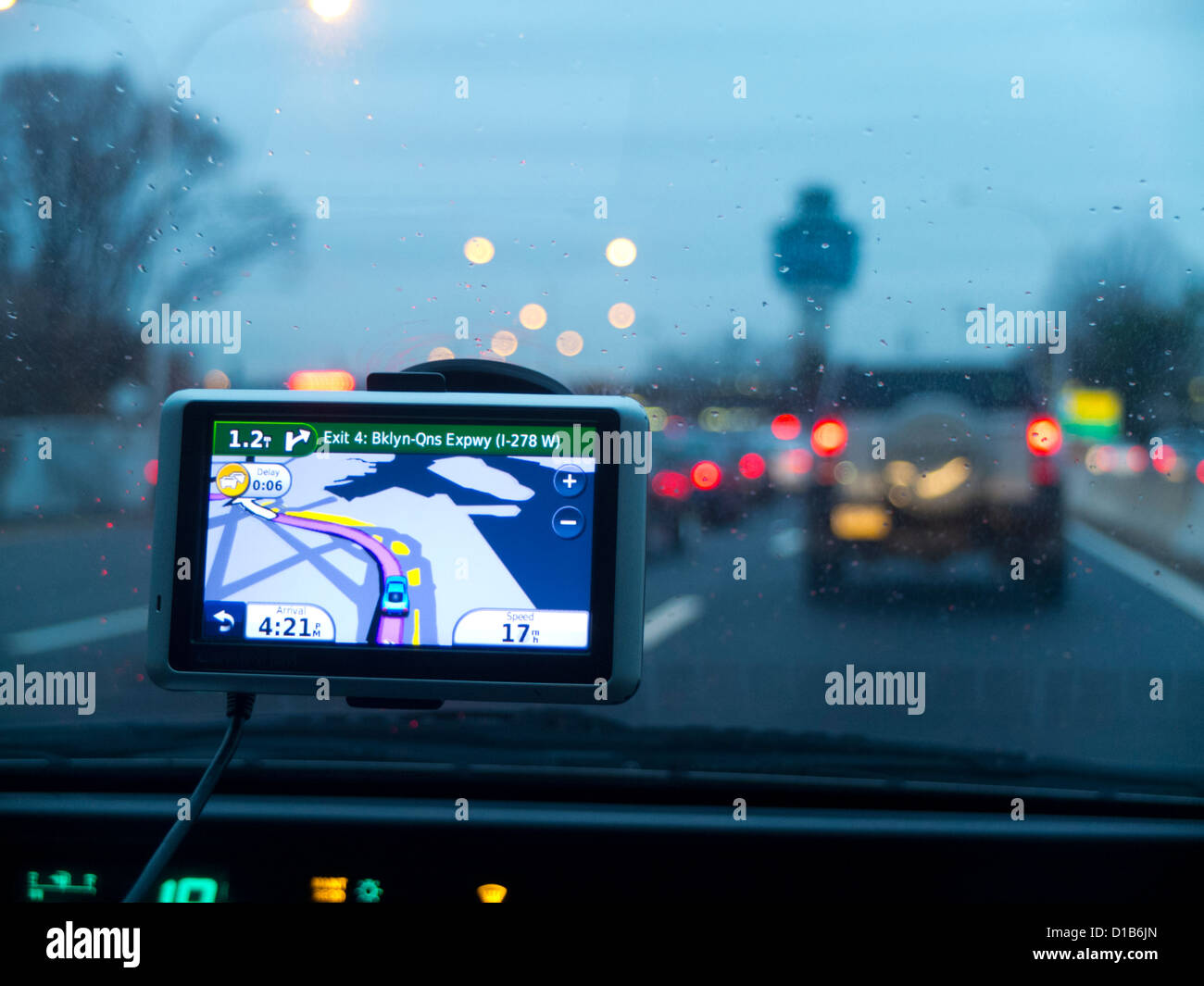 GPS on dash board in car Stock Photo - Alamy