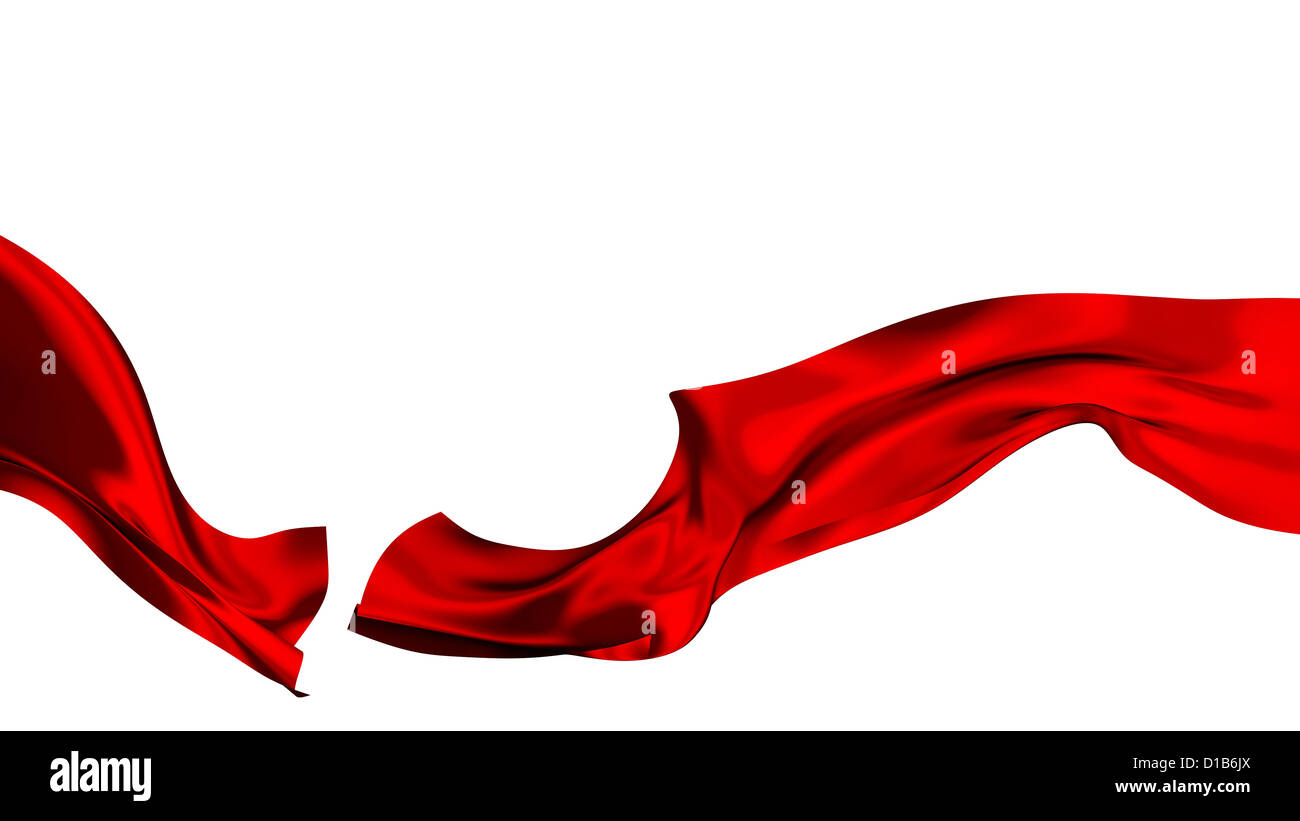 Cut Red Ribbon - Opening Symbol - Isolated Objects Series Stock Photo ...