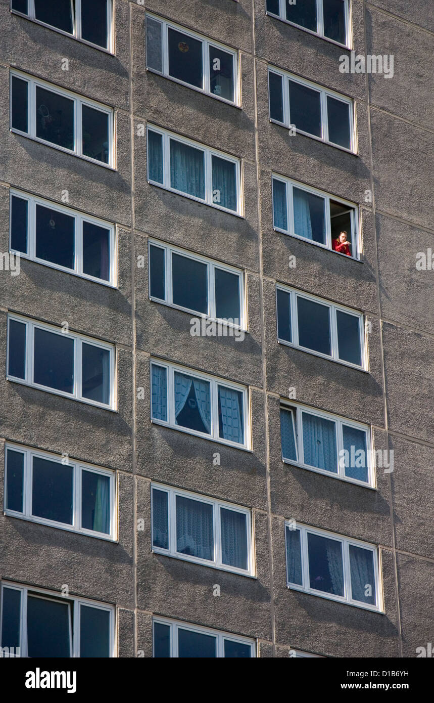 Berlin, Germany, a man looks out of his window Stock Photo - Alamy