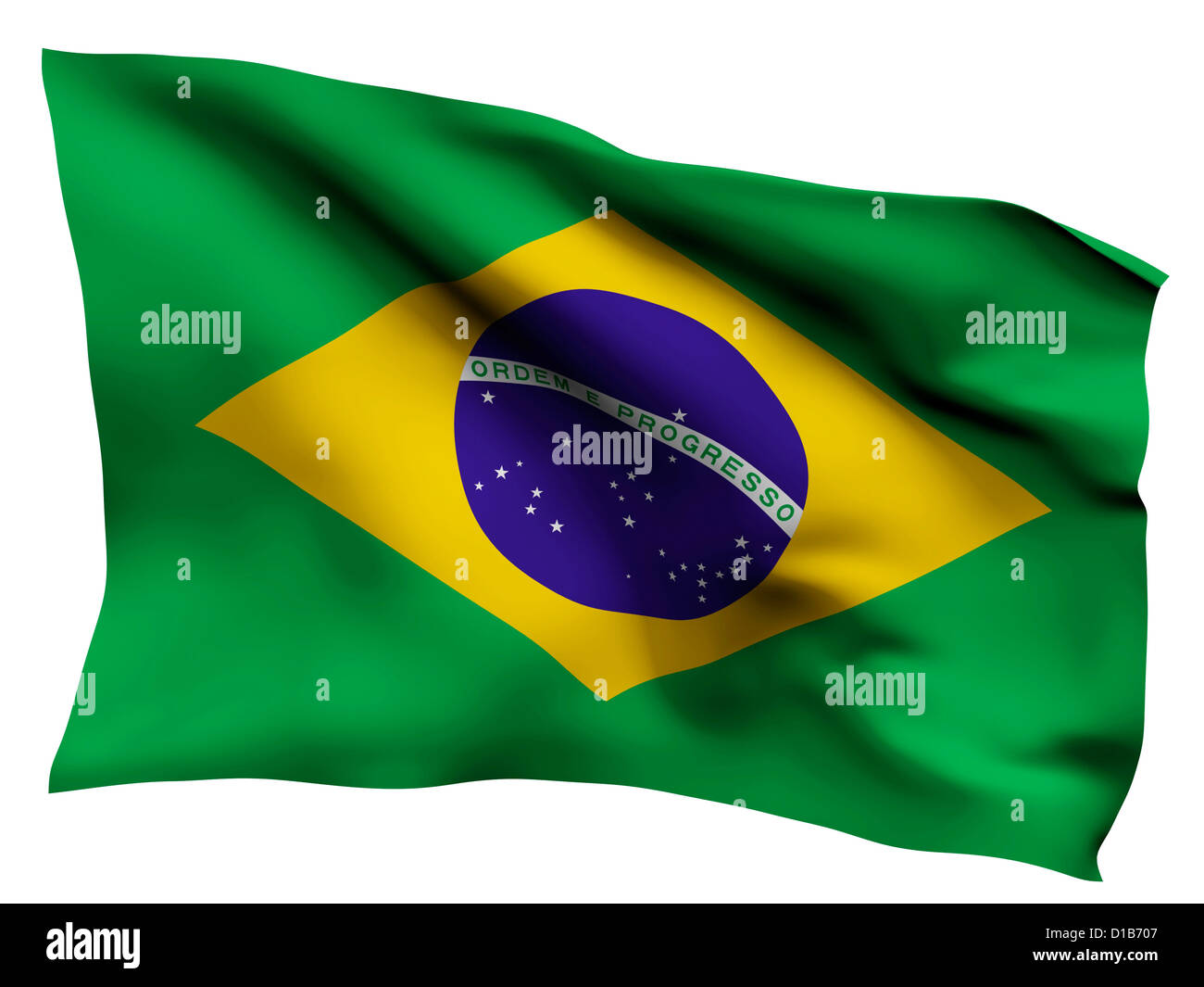 Brazil flag satin texture Stock Photo - Alamy
