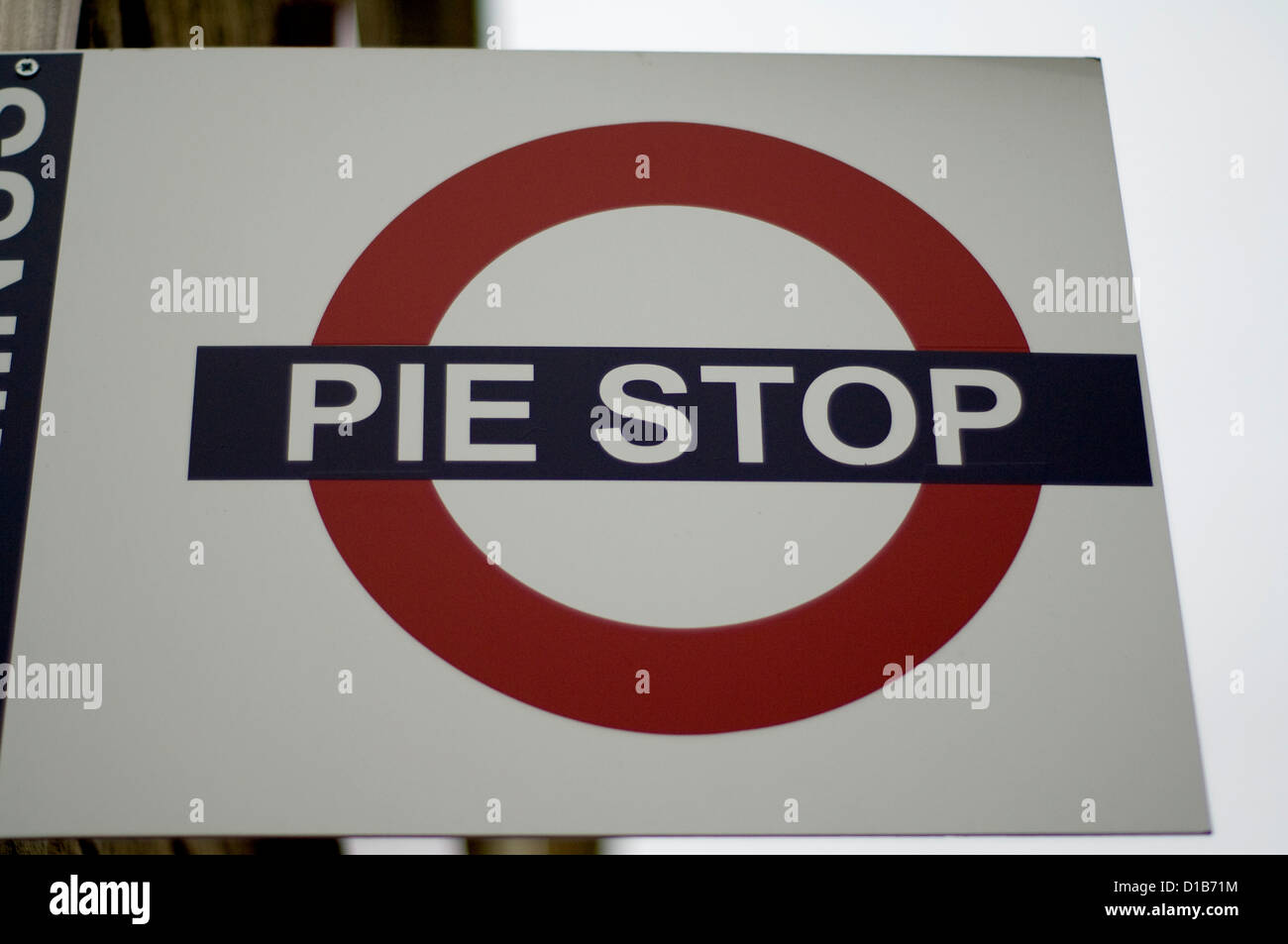 Pie stop sign Stock Photo - Alamy
