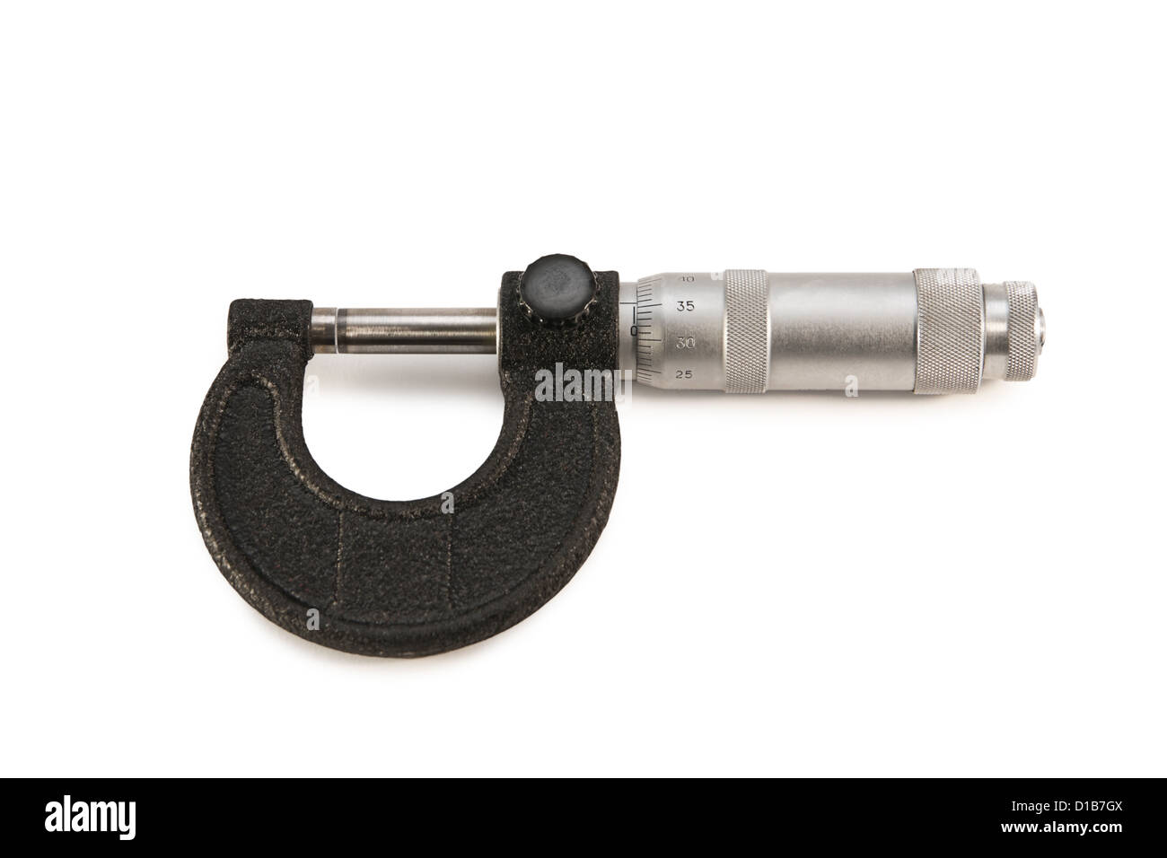 Measuring instrument - micrometer isolated on white background Stock ...