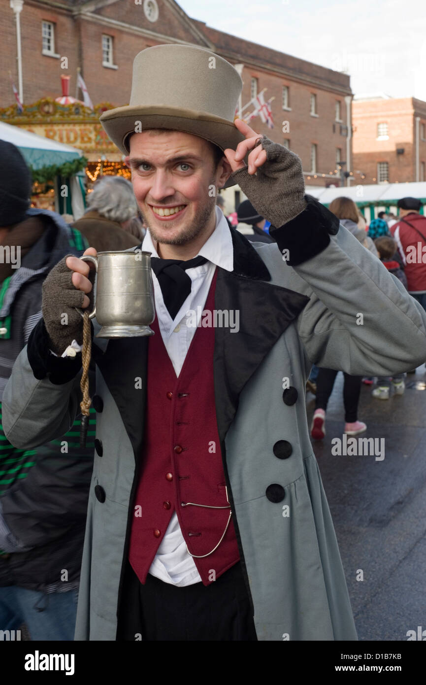 man in traditional top hat and tails at the victorian festival of ...
