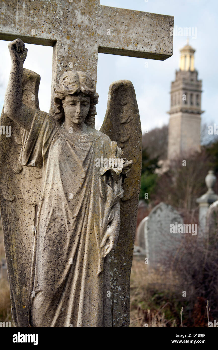 Angel headstone and Beckfords Tower Lansdown Cemetery Lansdown Road ...