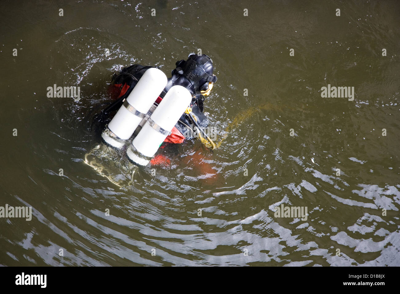 Berlin, Germany, divers in the Landwehr Canal Stock Photo - Alamy