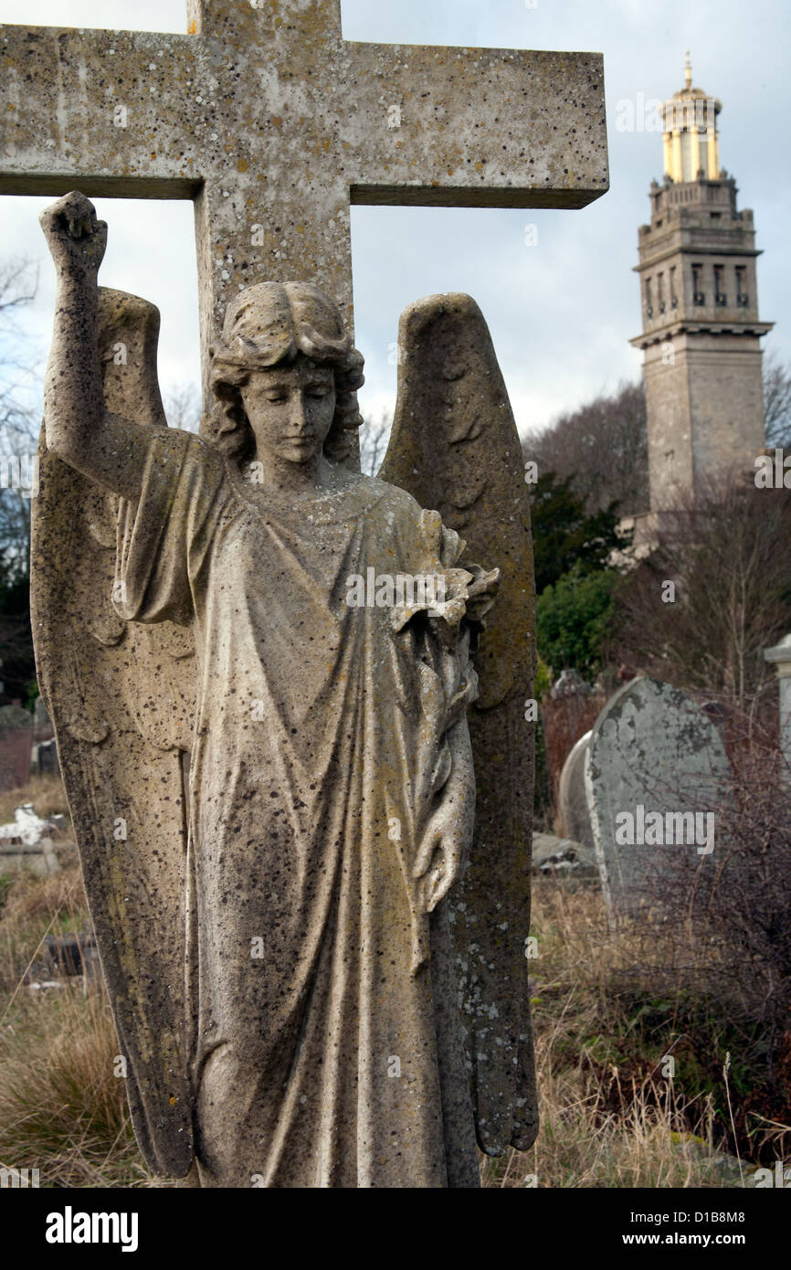Angel headstone and Beckfords Tower Lansdown Cemetery Lansdown Road ...