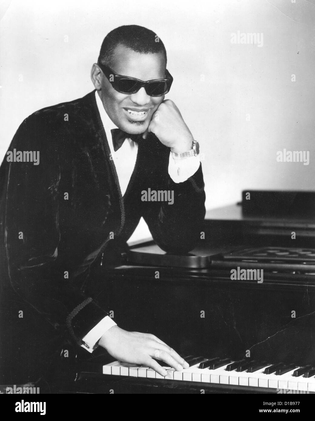 RAY CHARLES (1930-2004) promotional photo of US jazz musician about ...