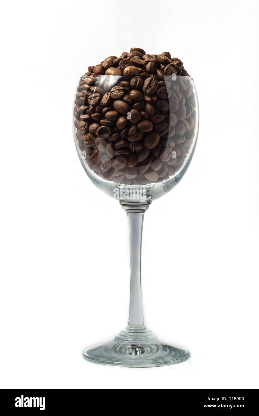Coffe beans in the glass Stock Photo - Alamy