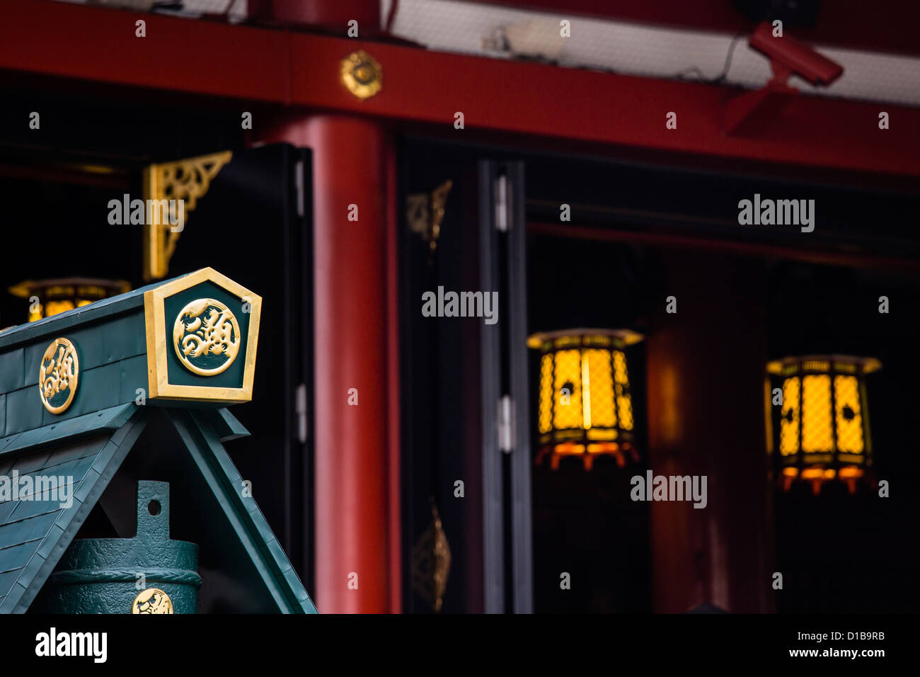 Lanterns inside Sensoji Temple, in Asakusa, Tokyo Stock Photo - Alamy