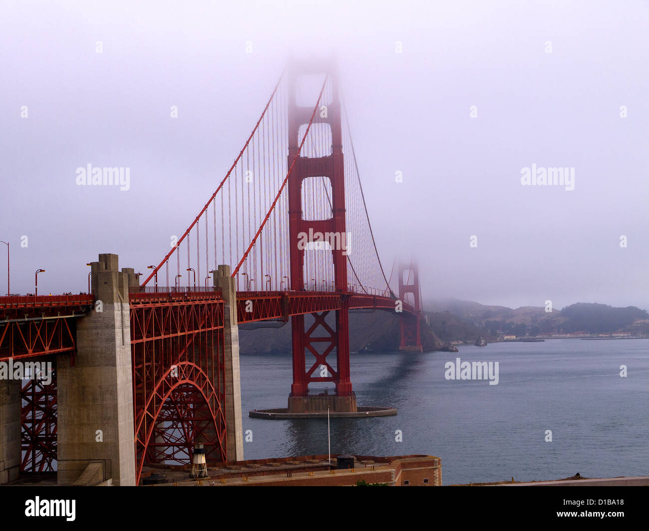 Golden Gate in San Francisco in the Sea Mist in California USA Stock ...
