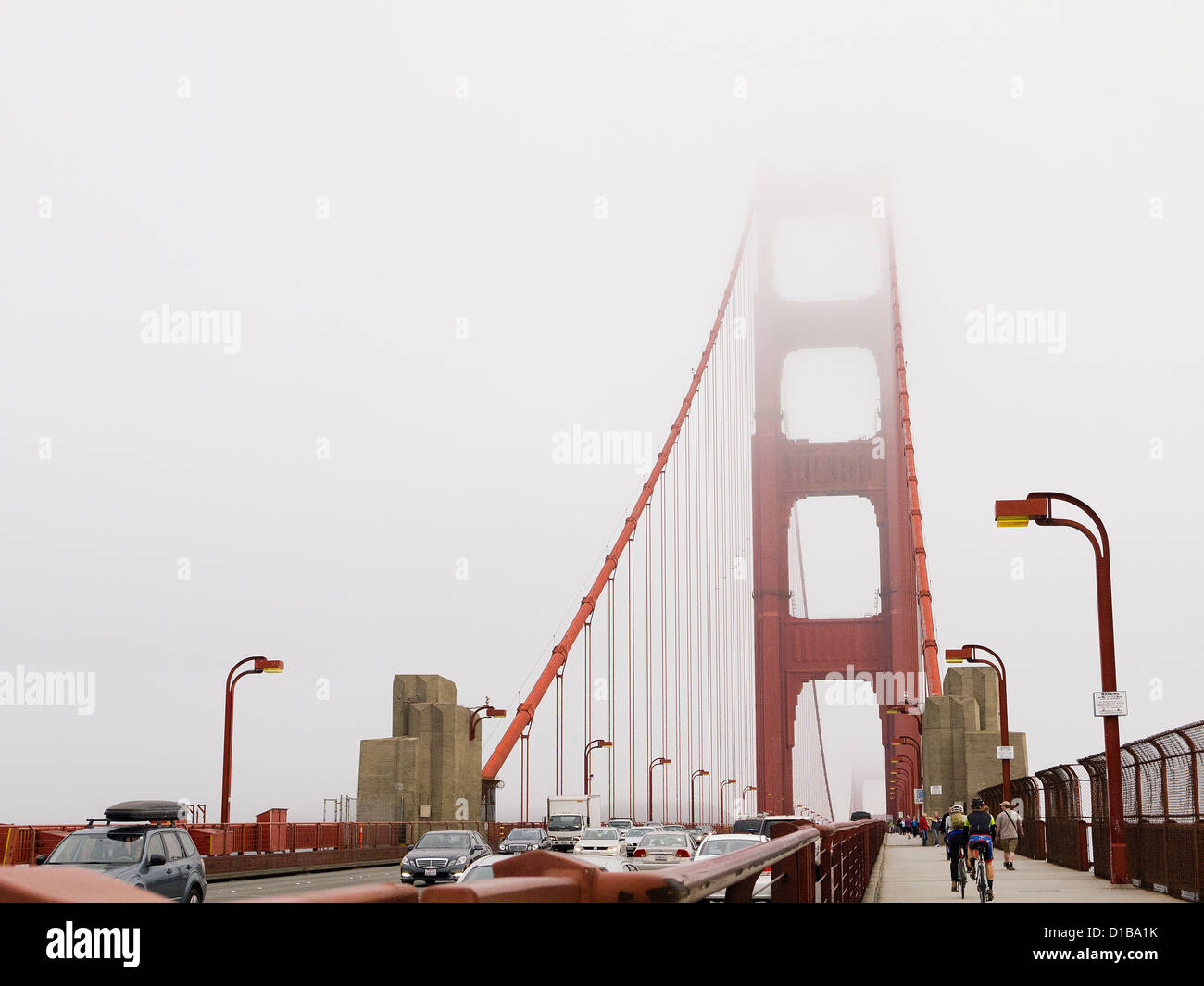 Golden Gate in San Francisco in the Sea Mist in California USA Stock ...