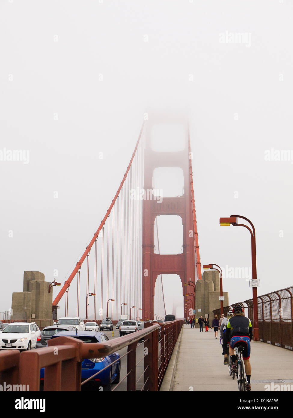 Golden Gate in San Francisco in the Sea Mist in California USA Stock ...