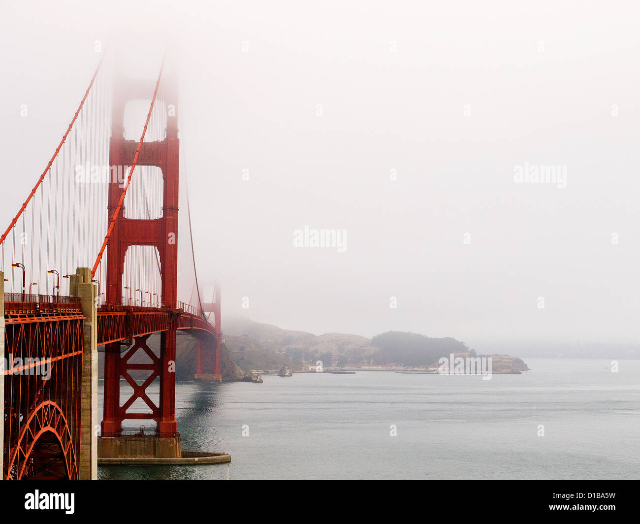 Golden Gate in San Francisco in the Sea Mist in California USA Stock ...